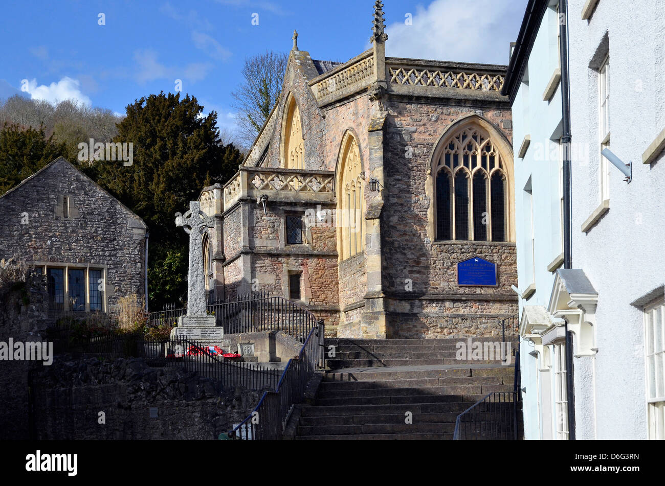 Early 15th century Church of St John & part of The Square in storic ...