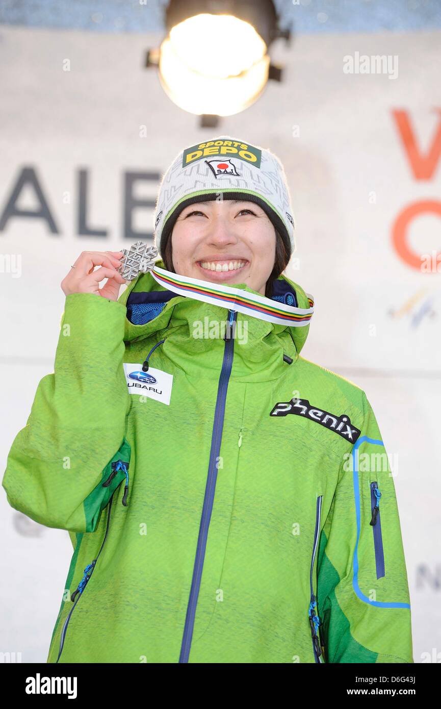 Miki Ito (JPN), MARCH 8, 2013 - Moguls : Miki Ito of Japan celebrates ...