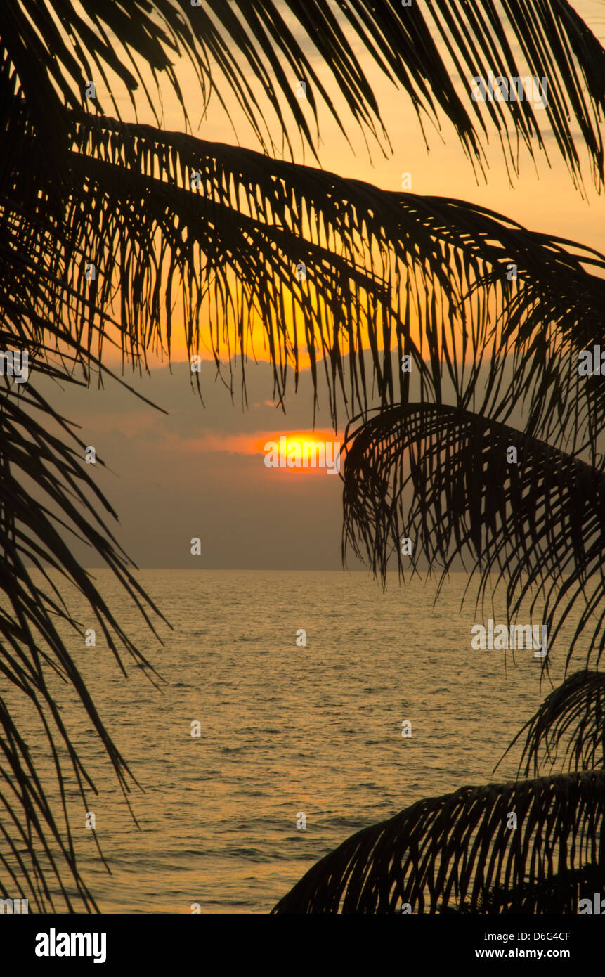Sunset over Arabian sea, Kerala India Stock Photo - Alamy