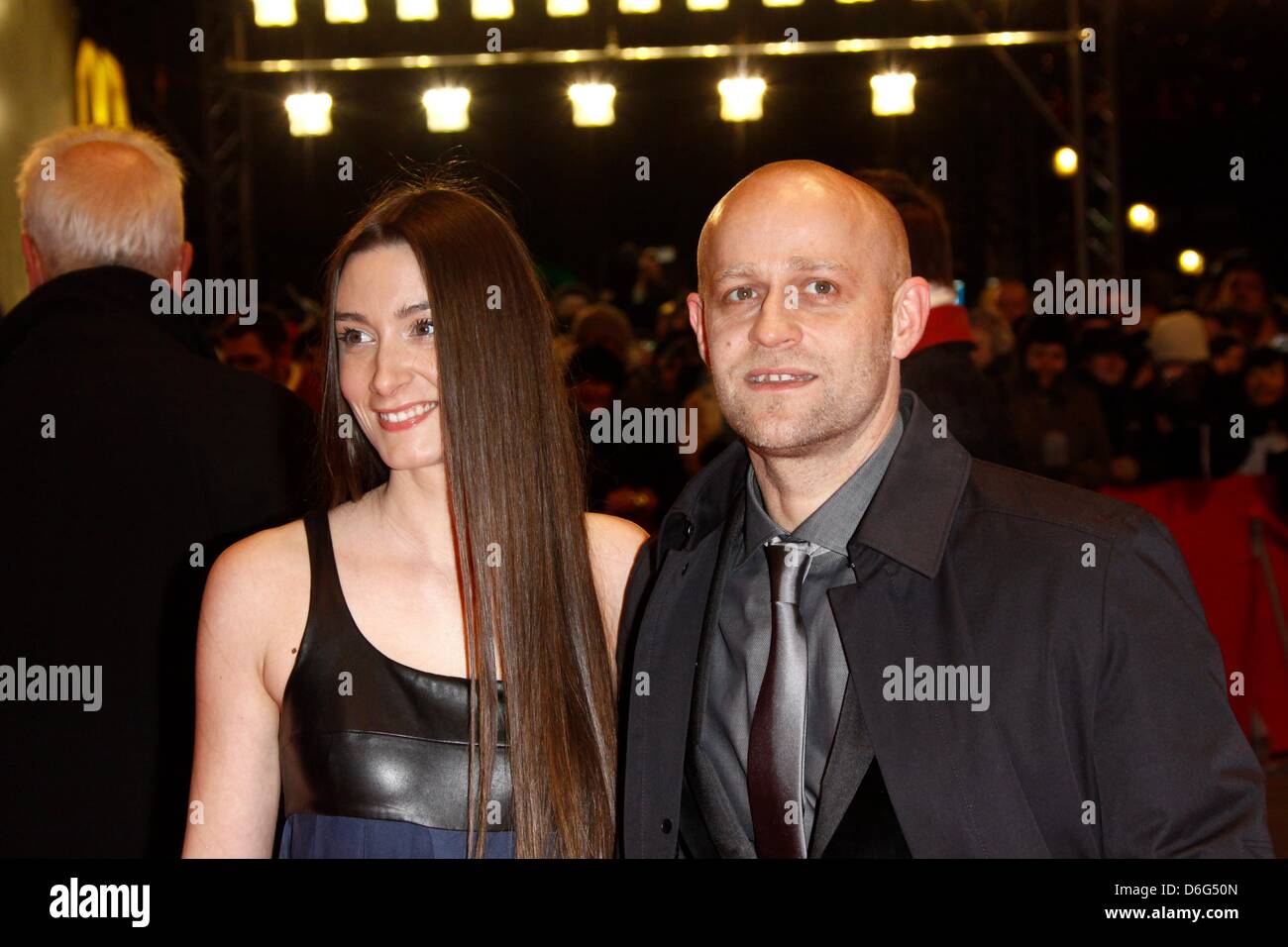 Actor Jürgen Vogel and Michelle Gornick attend the photo call before ...