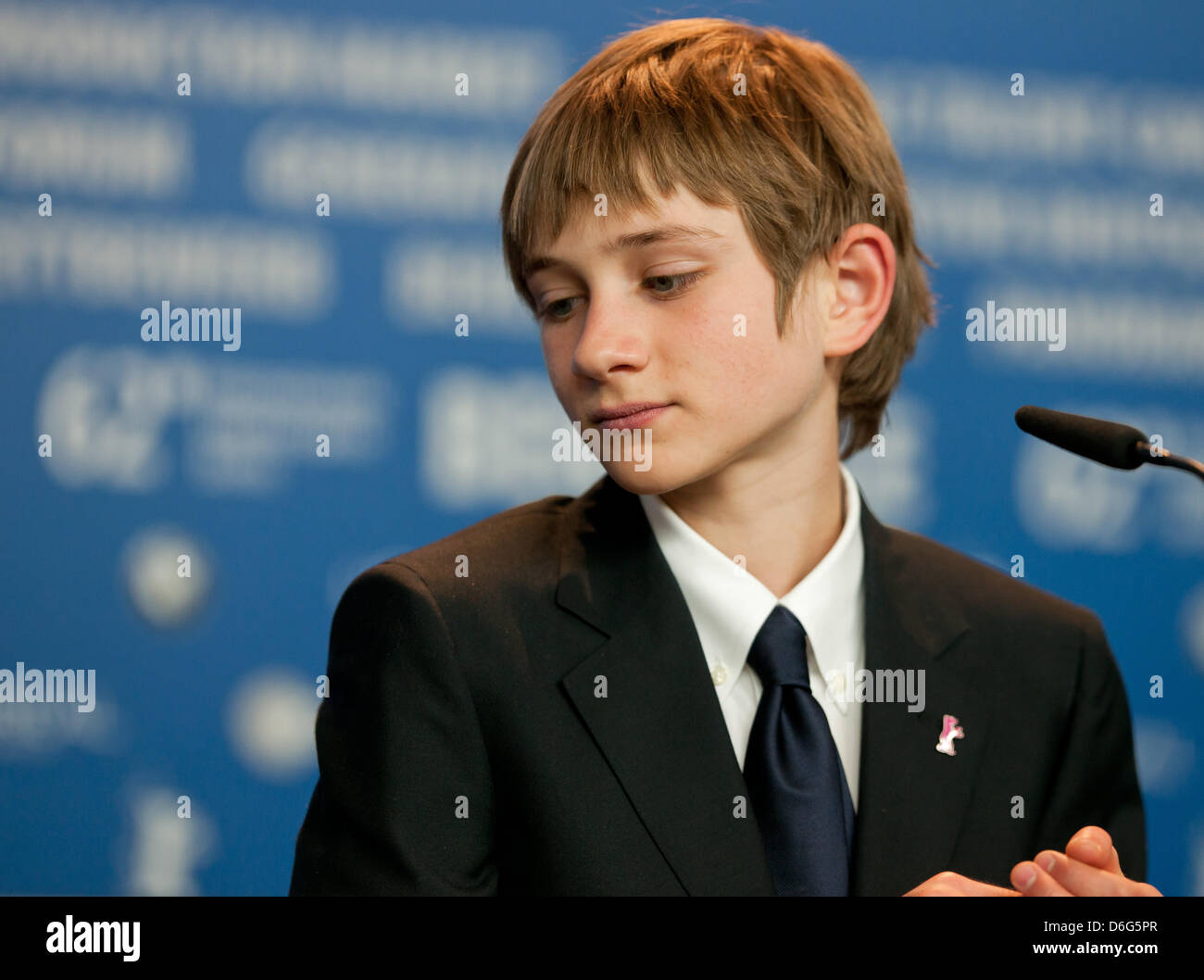 Young US actor Thomas Horn attends the press conference for the movie ...