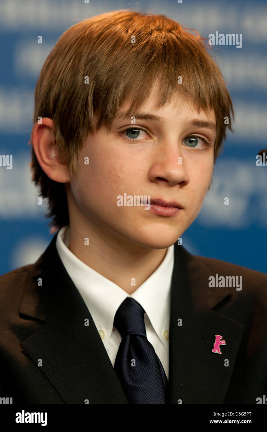 US actor Thomas Horn attends the press conference for the movie ...
