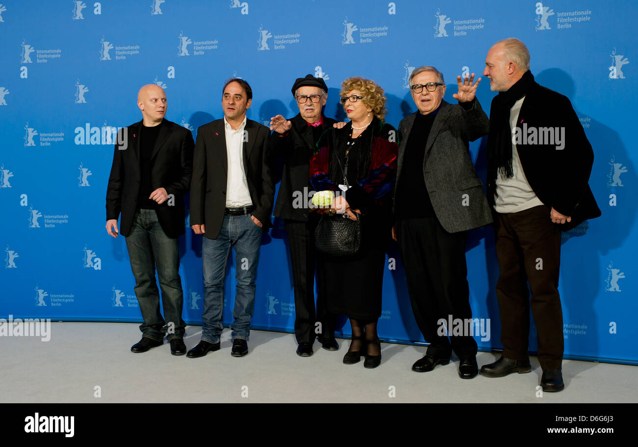 Actor Maurilio Giaffreda (l-r), actor Salvatore Striano, director ...
