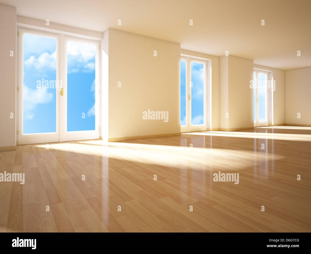 3d image of house interior Stock Photo - Alamy