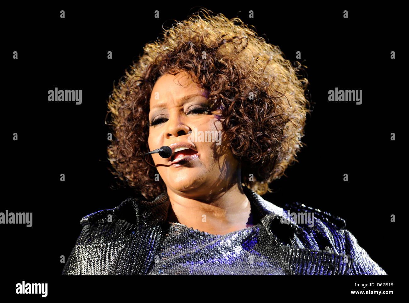 US singer Whitney Houston performs in Hanover, Germany, 16 May 2010 ...