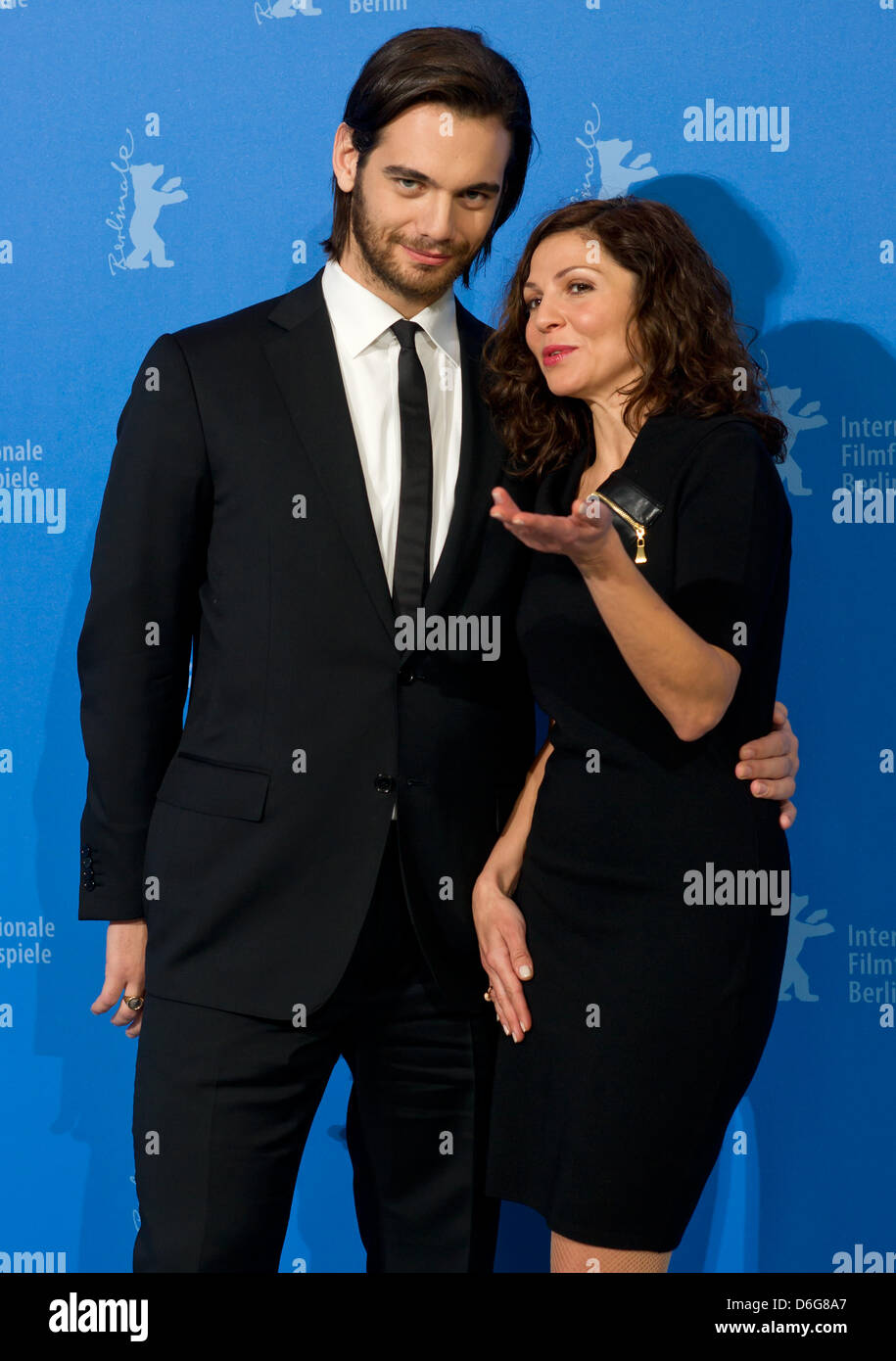 Greek actor Theo Alexander and actress Tamila Koulieva attend the press ...