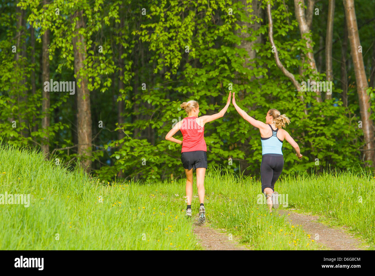 Celebration full length high five hi-res stock photography and images ...