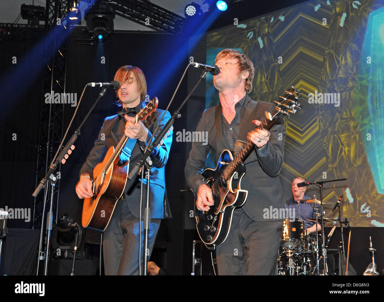 The singers of the Swedish band Mando Diao perform during the Thomas ...