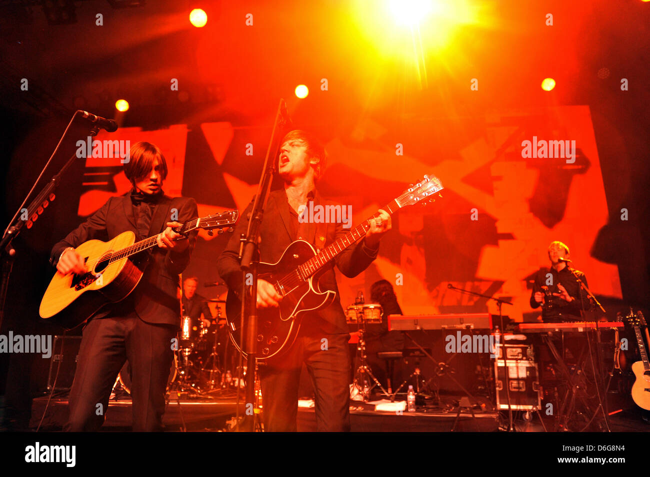 The singers of the Swedish band Mando Diao perform during the Thomas ...