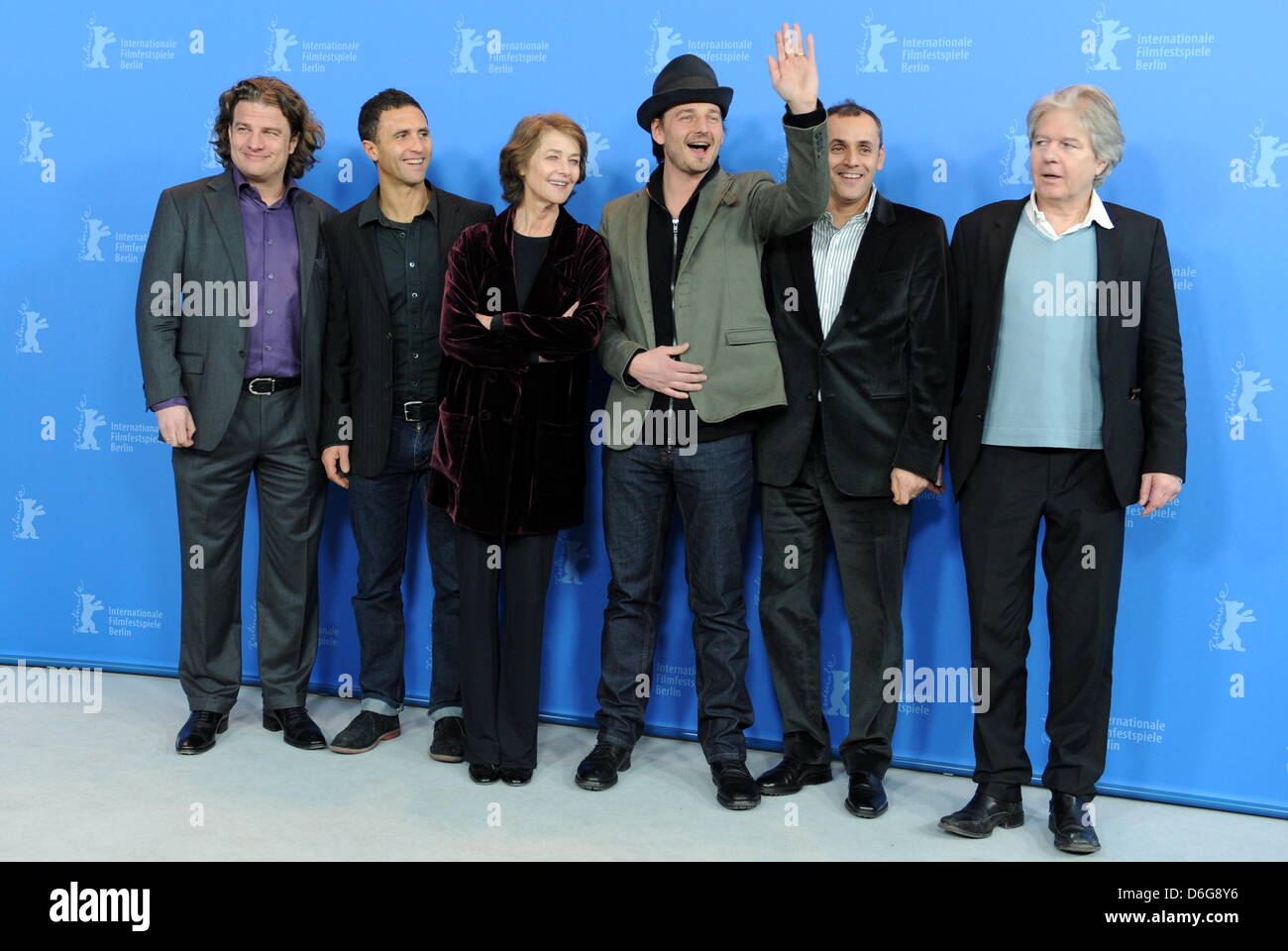Producers Felix Vossen (L-R), Christopher Simon, British actress ...