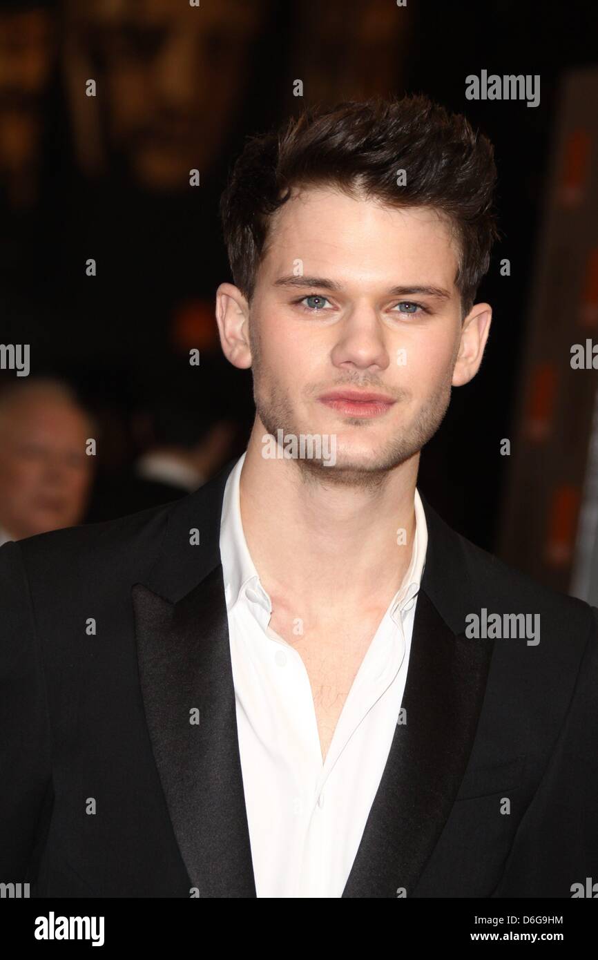 Actor Jeremy Irvine poses in the Winner's Photo Room during the British ...