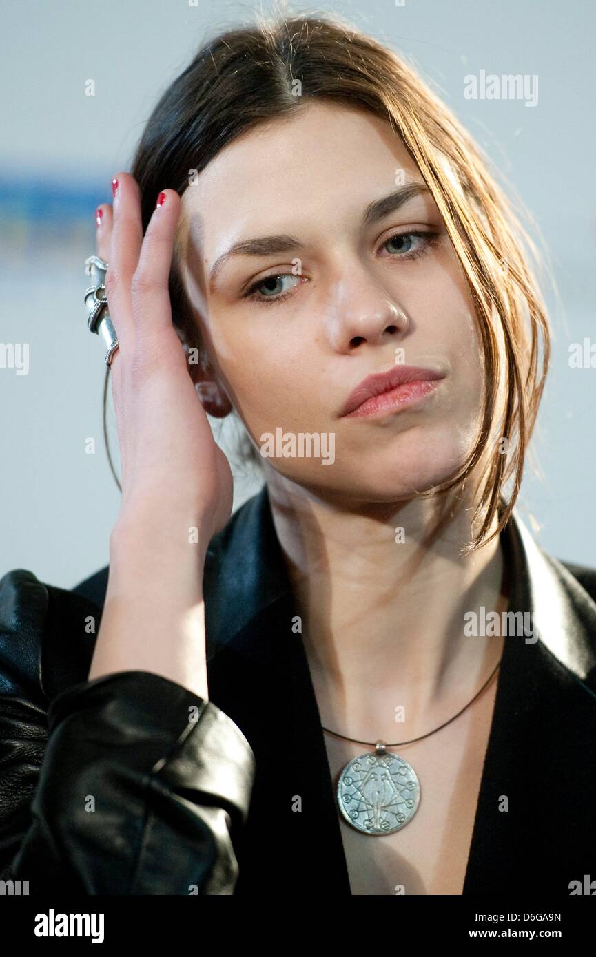 Romanian actress Ana Ularu poses at a photocall for the Shooting stars ...