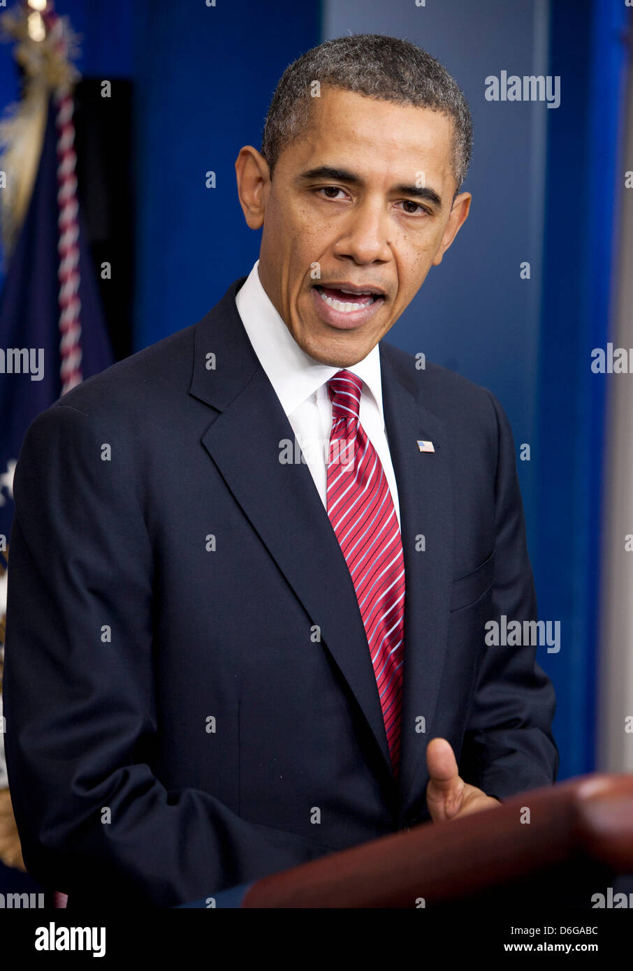 United States President Barack Obama makes a statement about rules ...