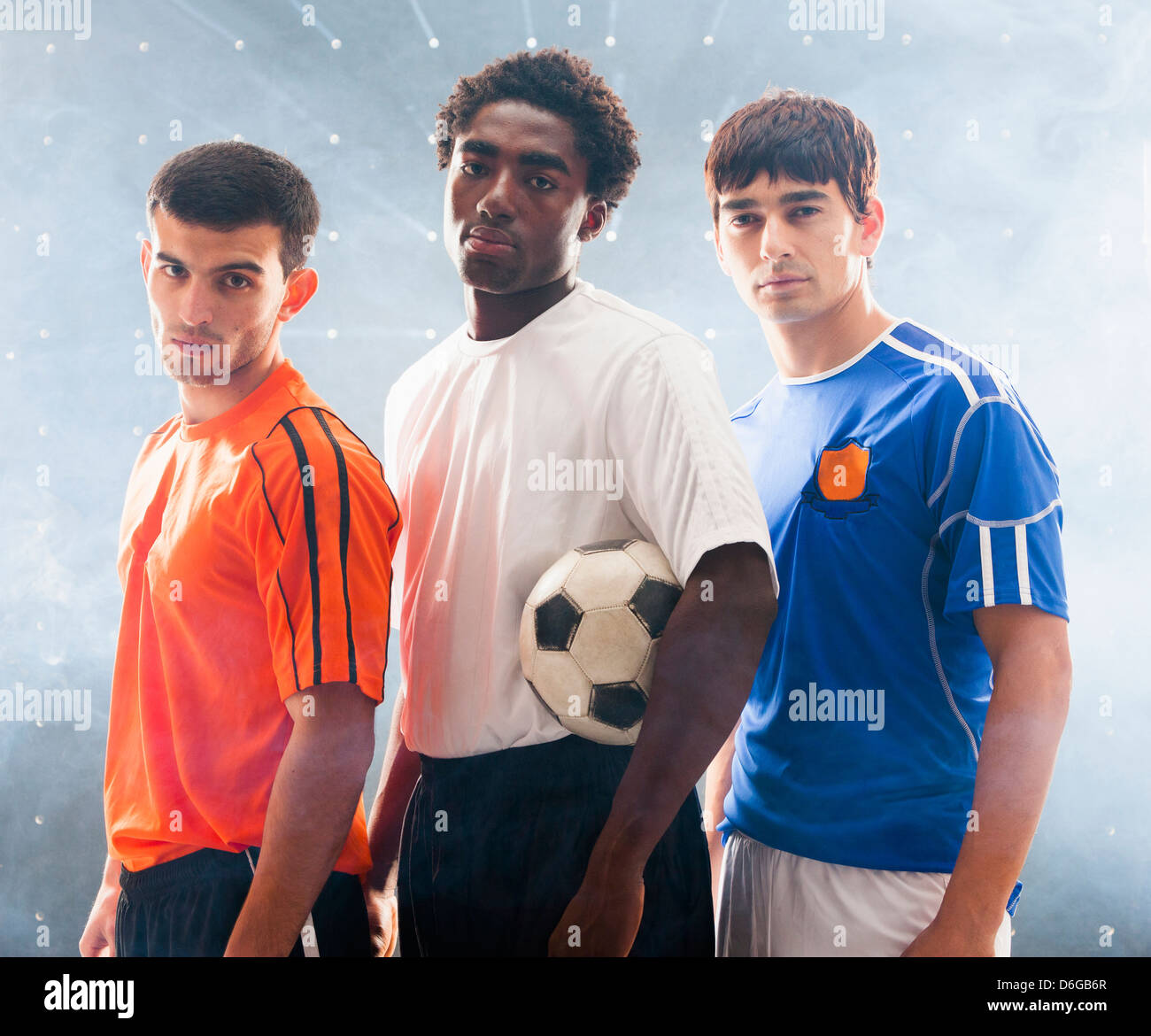 Soccer players standing together Stock Photo - Alamy
