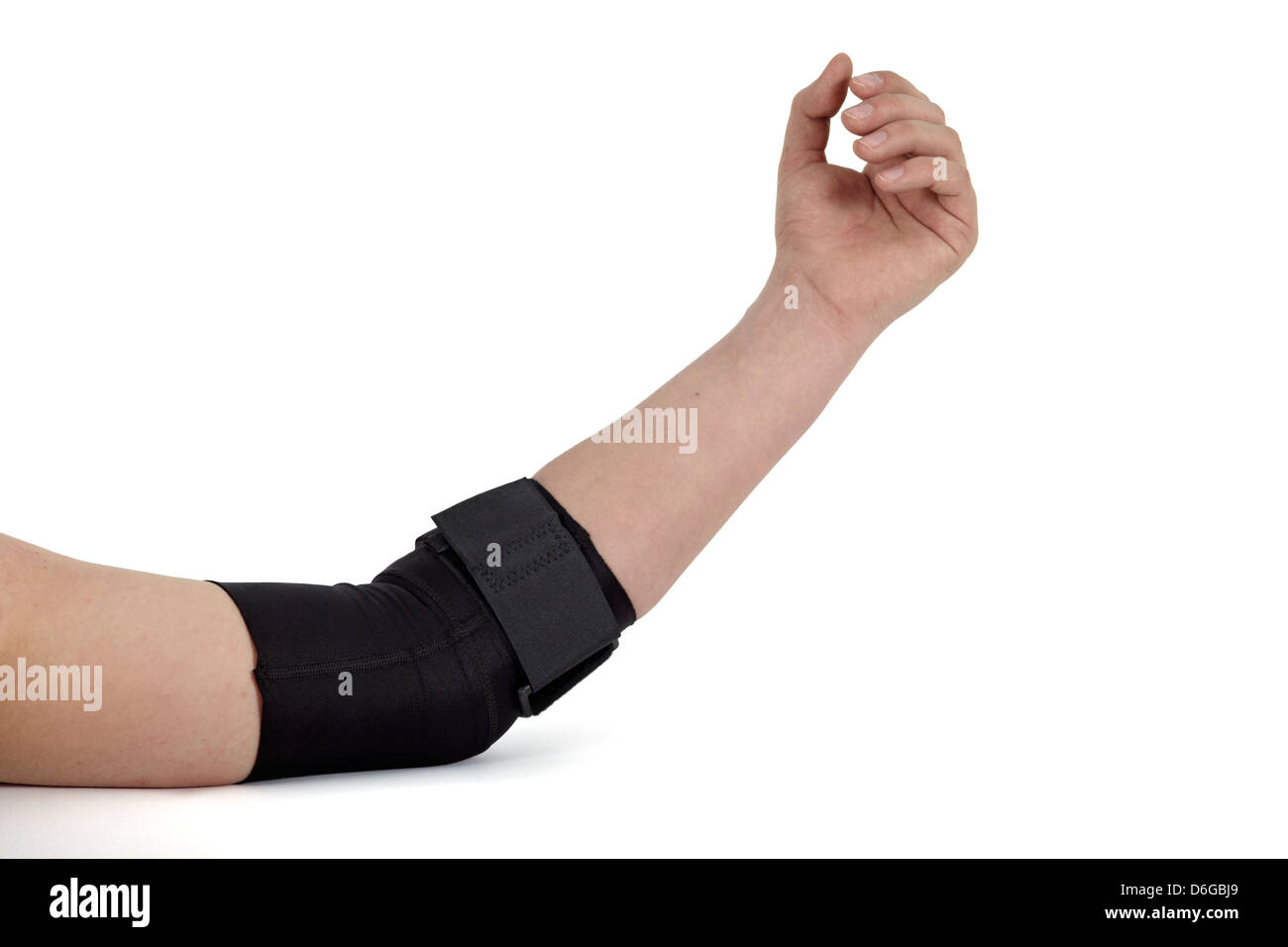 Elbow support. Medical bandage around a woman's arm Stock Photo - Alamy