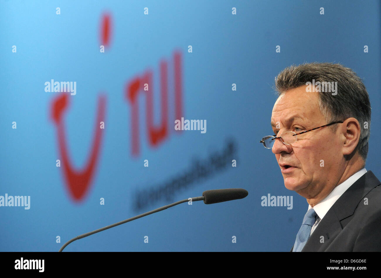 CEO of Europe's leading travel group TUI AG, Michael Frenzel, speaks at ...