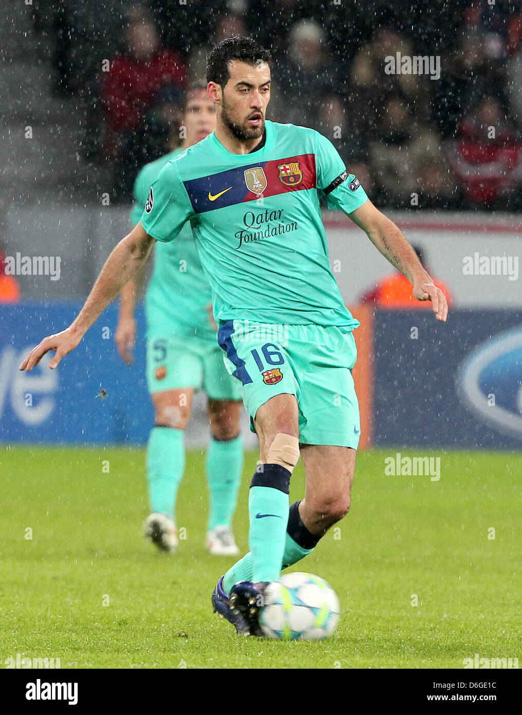 Barcelona's Sergio Busquets during the Champions League round of ...