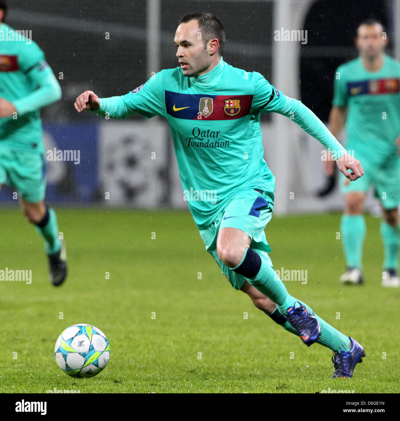 Barcelona's Andres Iniesta during the Champions League round of sixteen ...