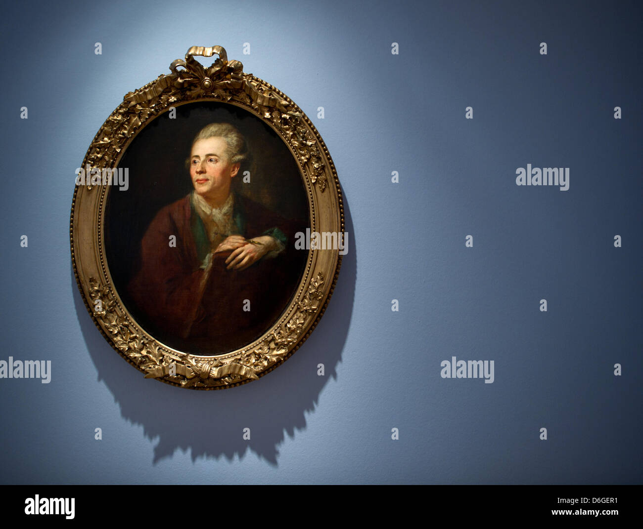 A portrait of the Swiss artist Adrian Zingg (1734-1816), painted by his ...