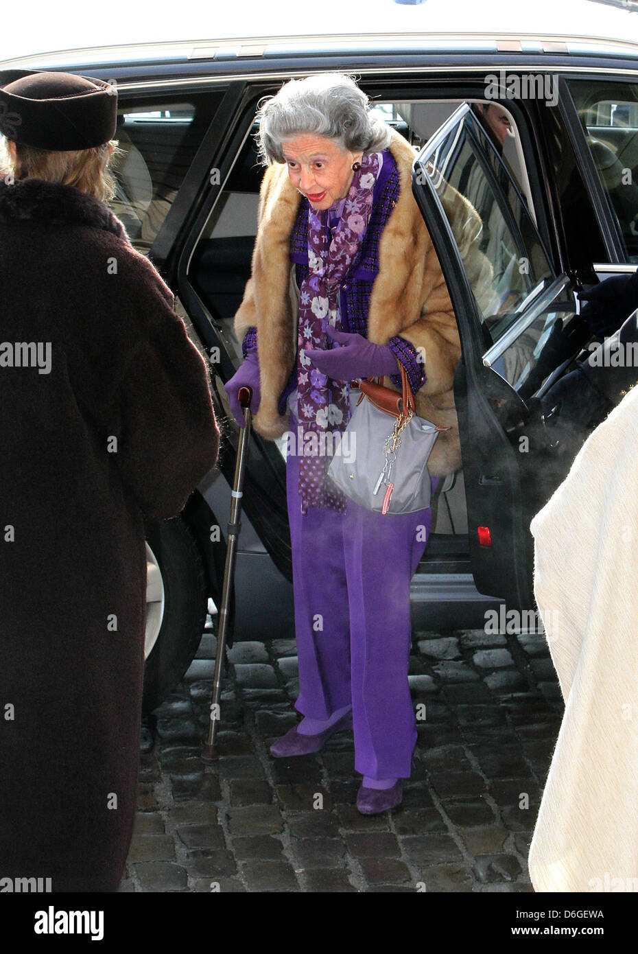 Queen Fabiola of Belgium attends the special mass to commemorate the ...