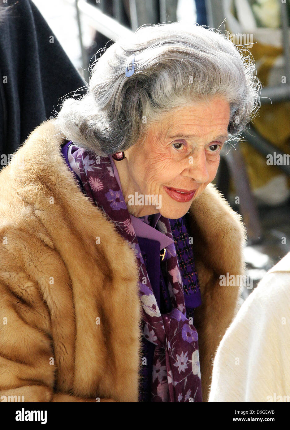 Queen Fabiola of Belgium attends the special mass to commemorate the ...