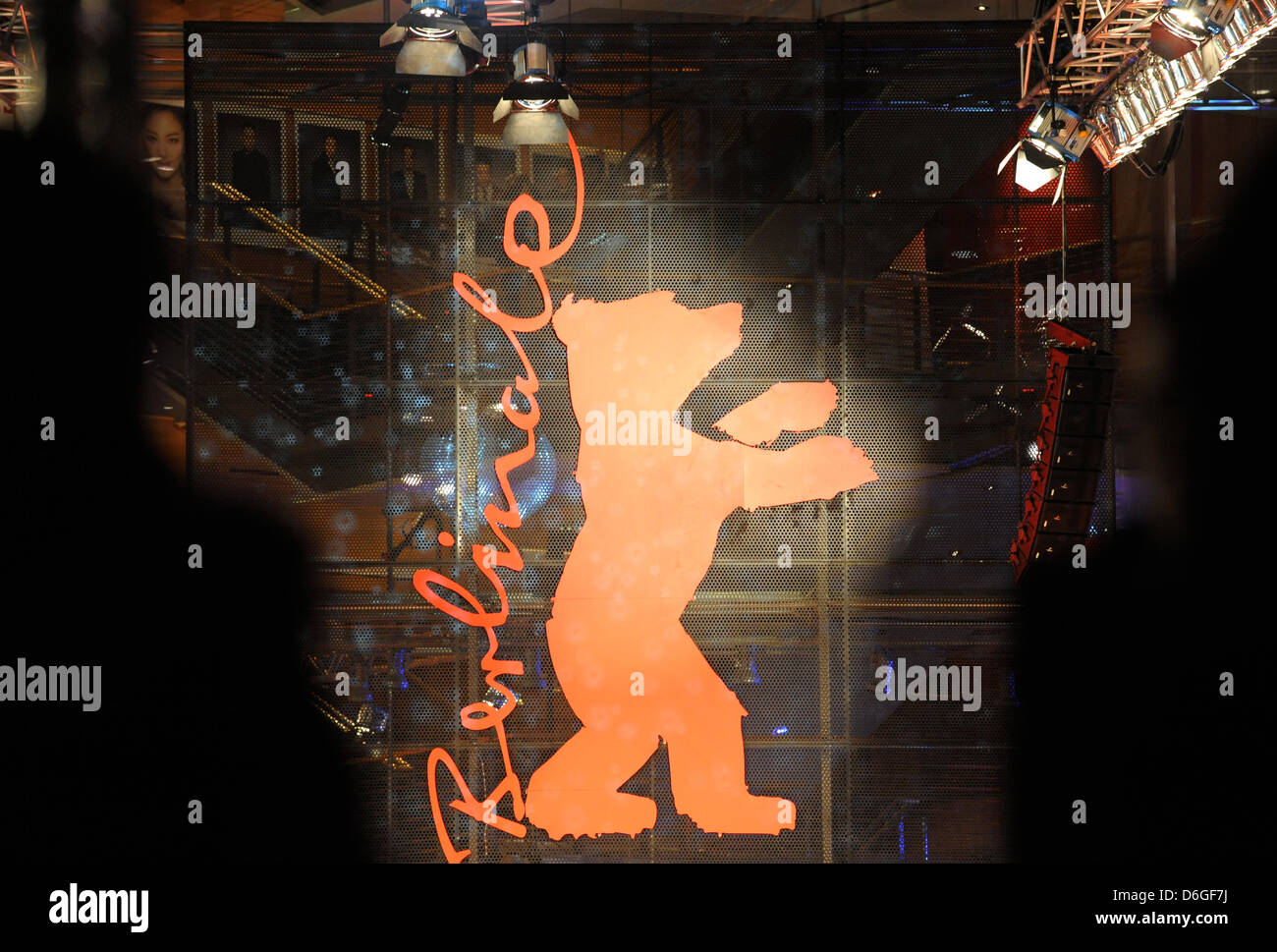 The Berlinale logo is seen above the entrance of the Berlinale palace ...