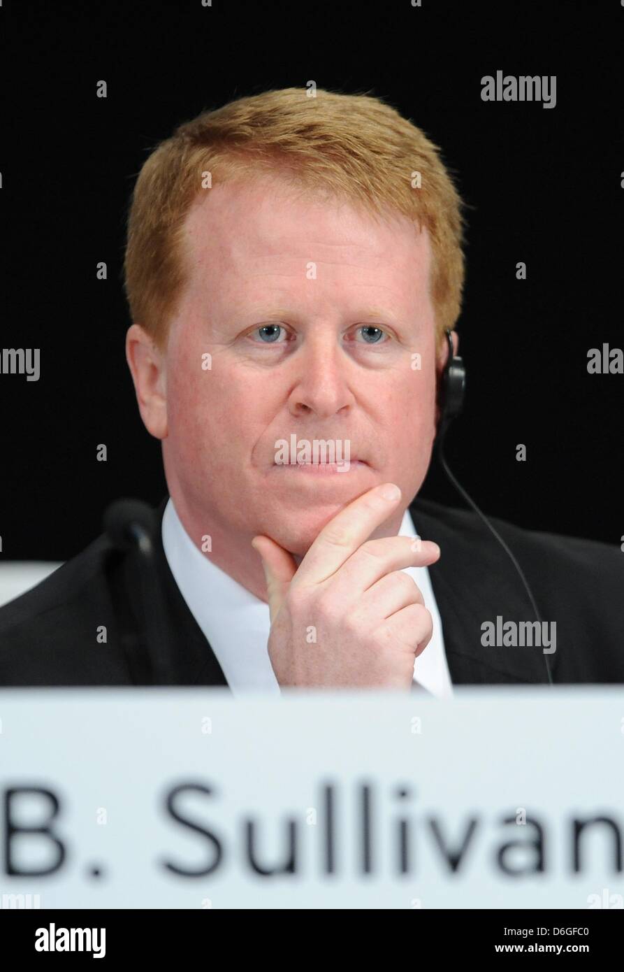 Sky Deutschland chairman of the board, Brian Sullivan, attends the ...