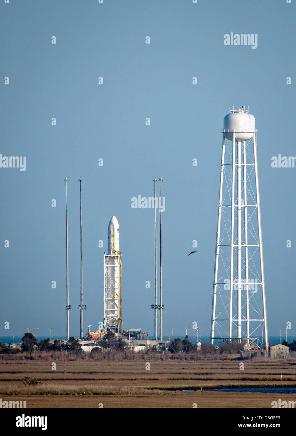 Orbital Sciences Corporation Antares rocket is seen on the Mid-Atlantic ...