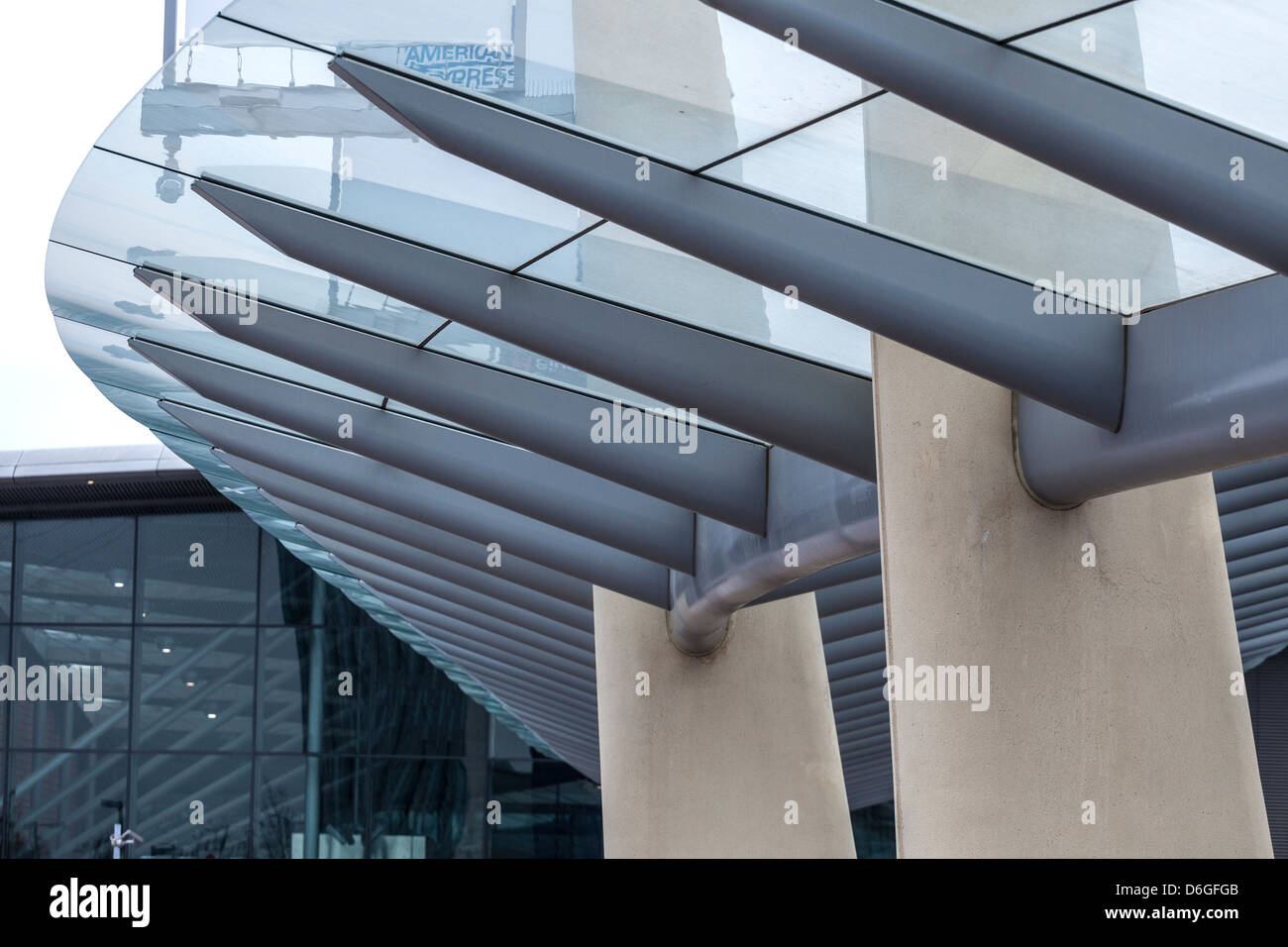 Roof of Covered Walkway Leading from North Greenwich Tube Station to ...