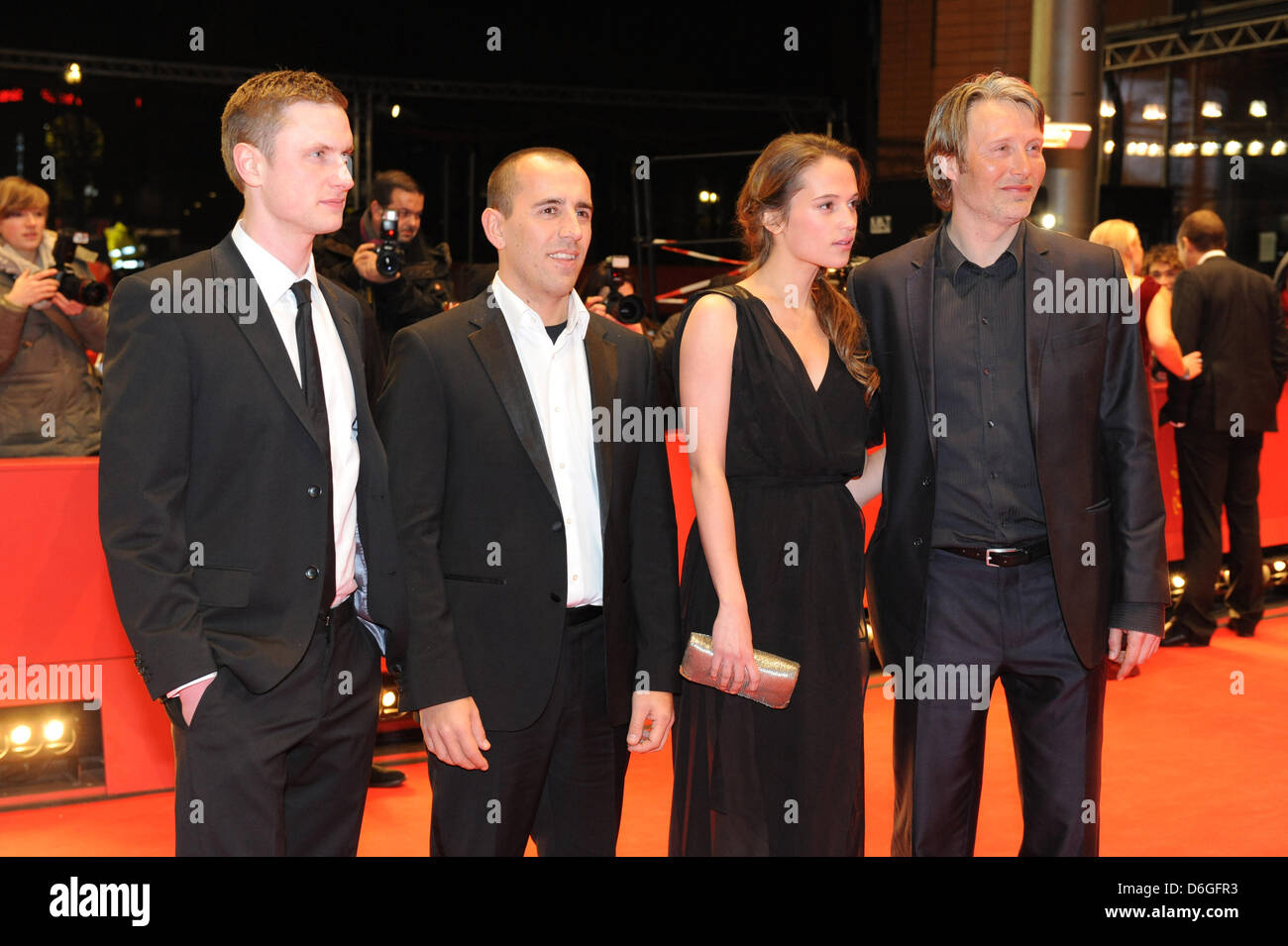 Actor Mikkel Boe Folsgaard (L-R), Danish director Nikolaj Arcel ...