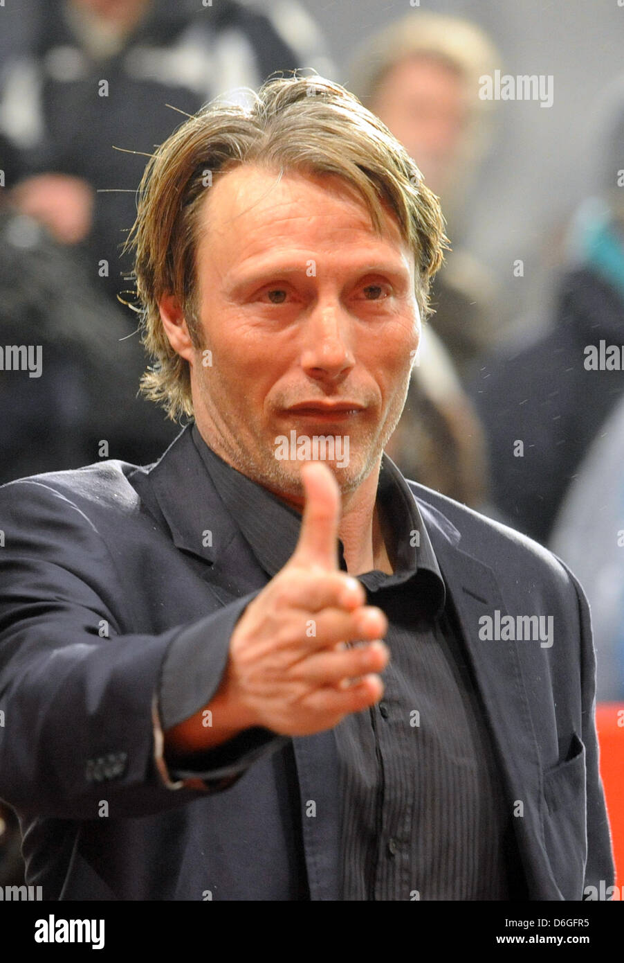 Danish actor Mads Mikkelsen arrives for the premiere of the movie 'A ...