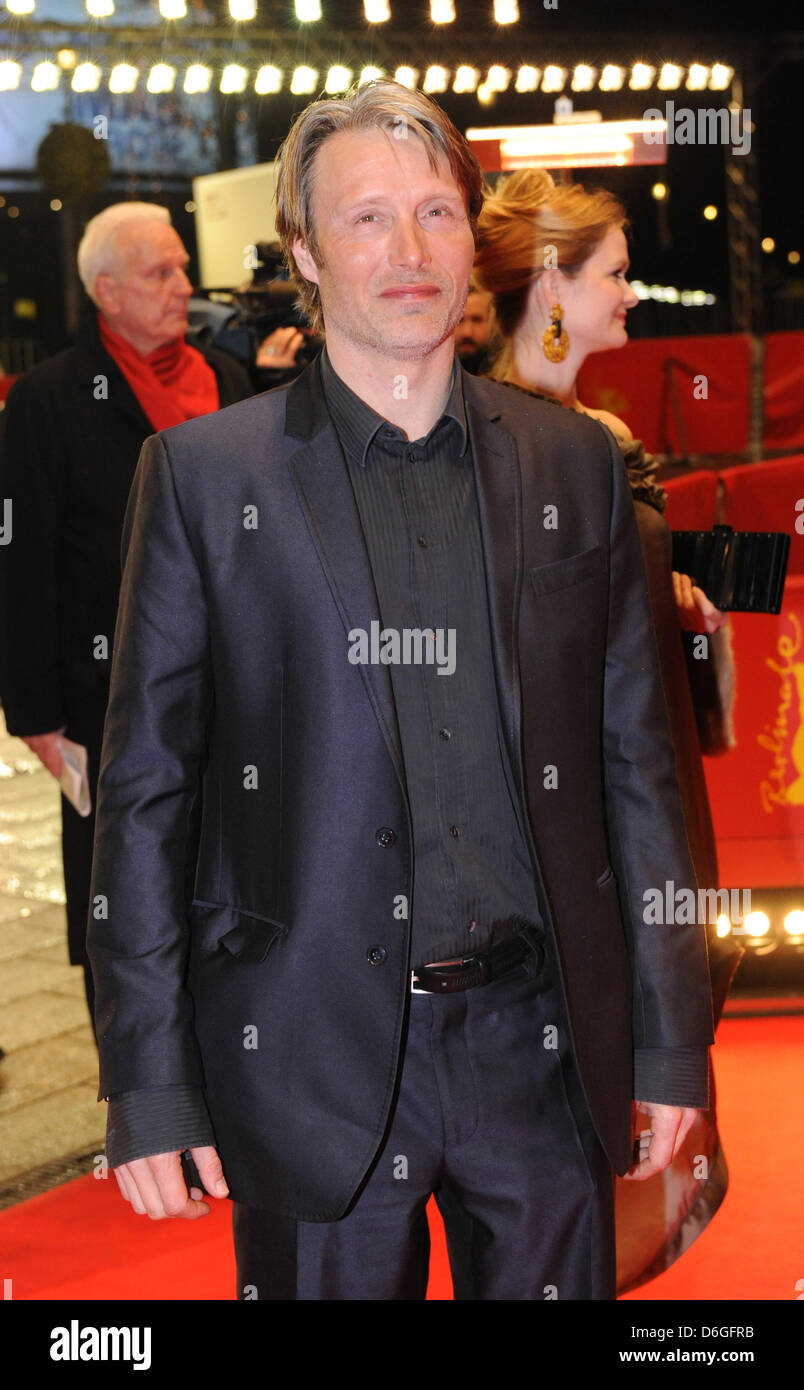 Danish actor Mads Mikkelsen arrives for the premiere of the movie 'A ...