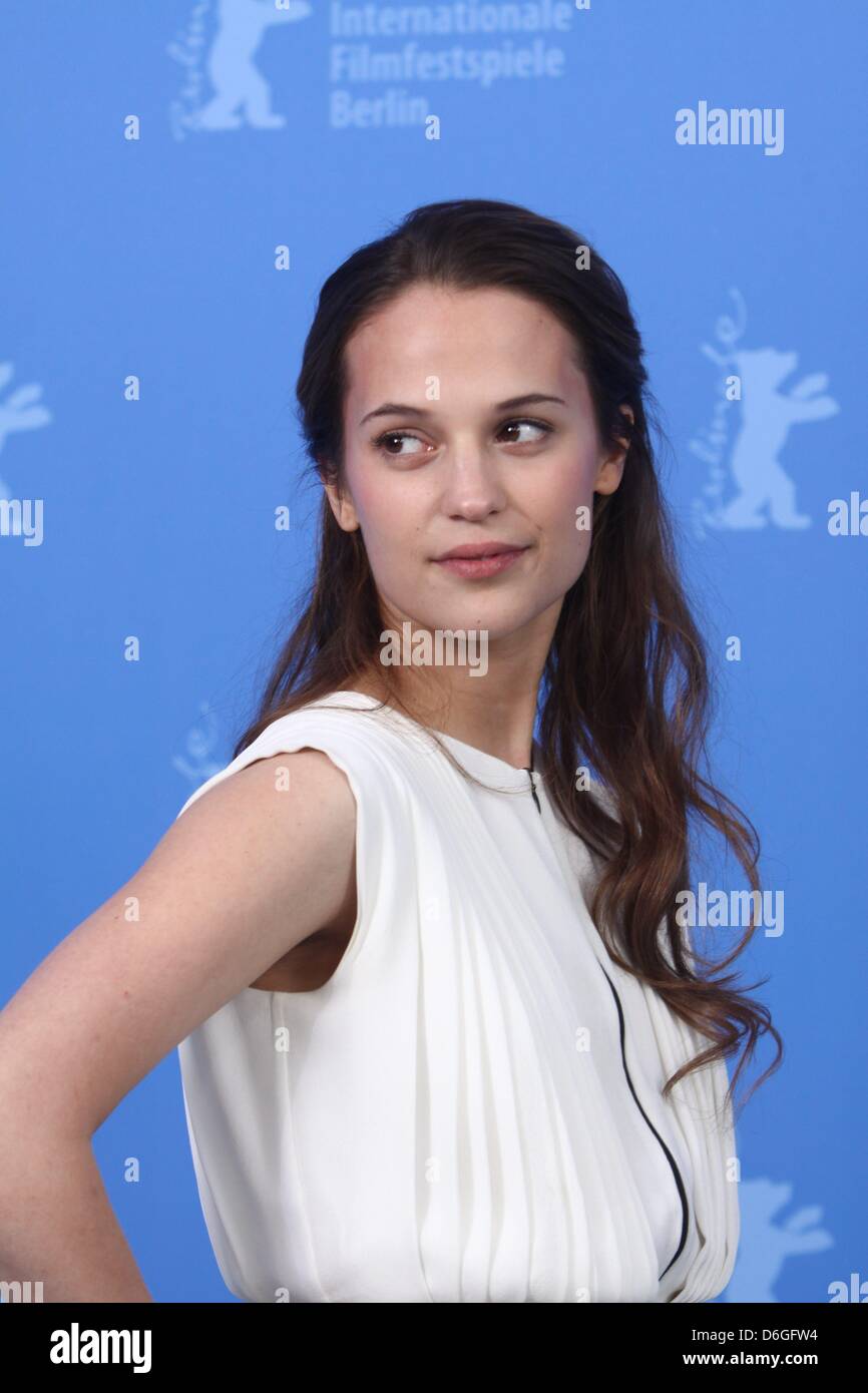Swedish actress Alicia Vikander poses at the photocall for the movie 'A ...