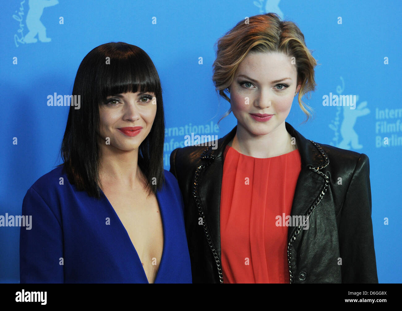 British actress Holliday Grainger (R) and US actress Christina Ricci ...