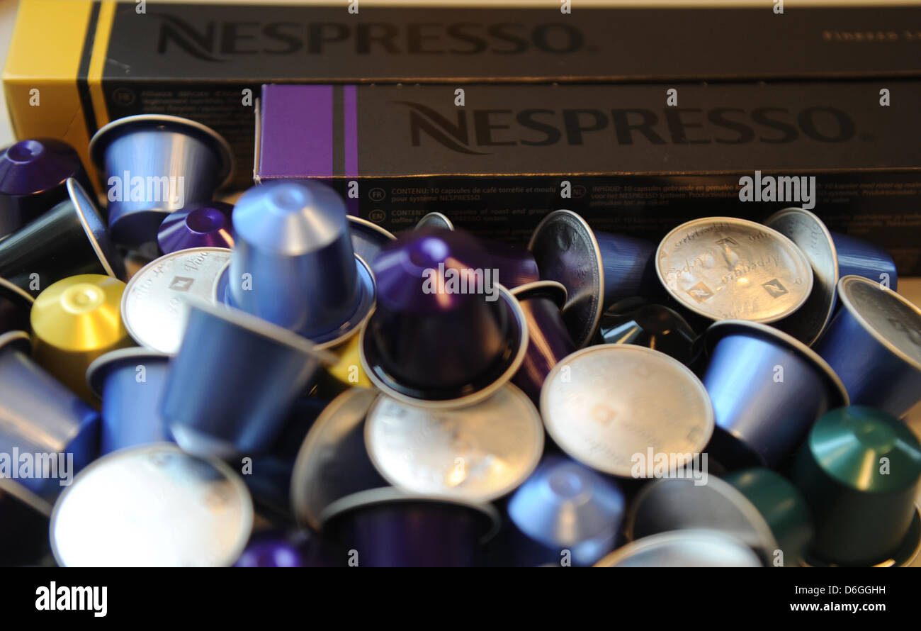 (ILLUSTRATION) An illustration dated 17 February 2012 shows Nespresso ...