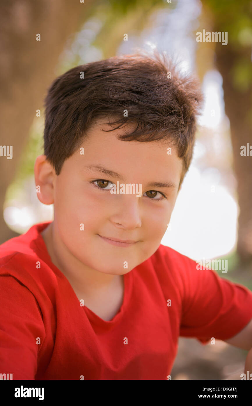 Hispanic boy smiling outdoors Stock Photo - Alamy