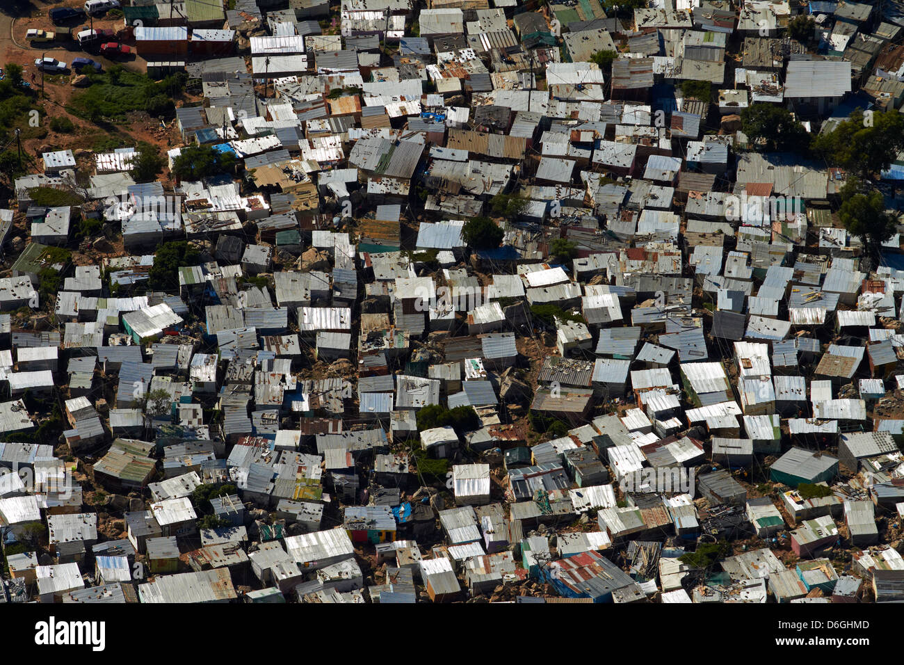 Imizamo Yethu township, Hout Bay, Cape Town, South Africa - aerial ...