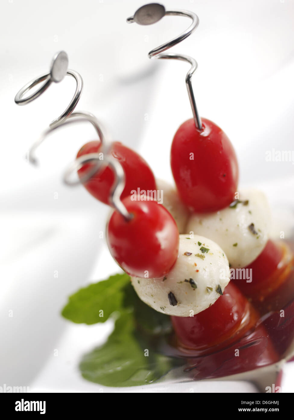 tomato and mozzerella skewers Stock Photo - Alamy