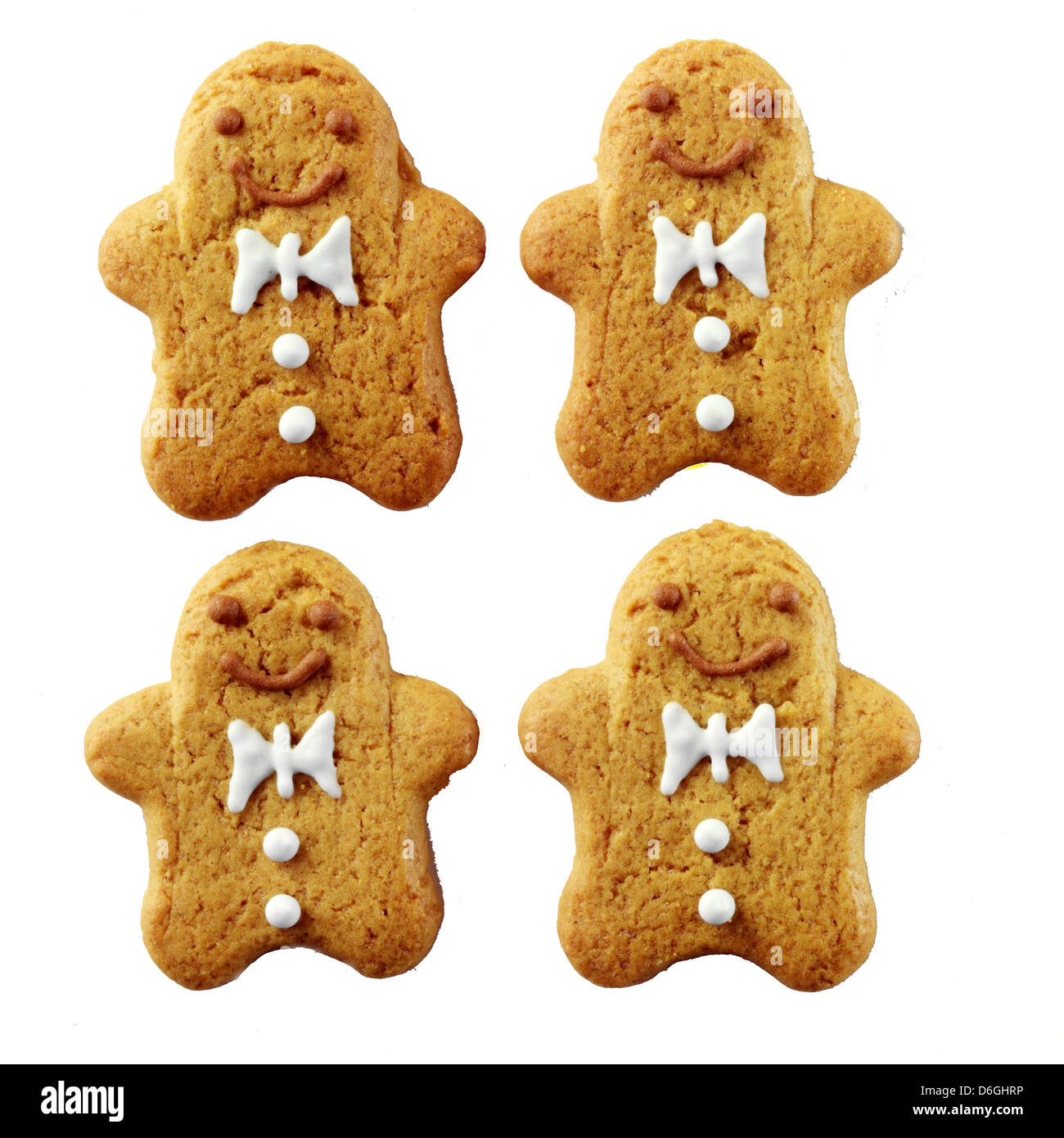 Four Gingerbread Men Stock Photo - Alamy