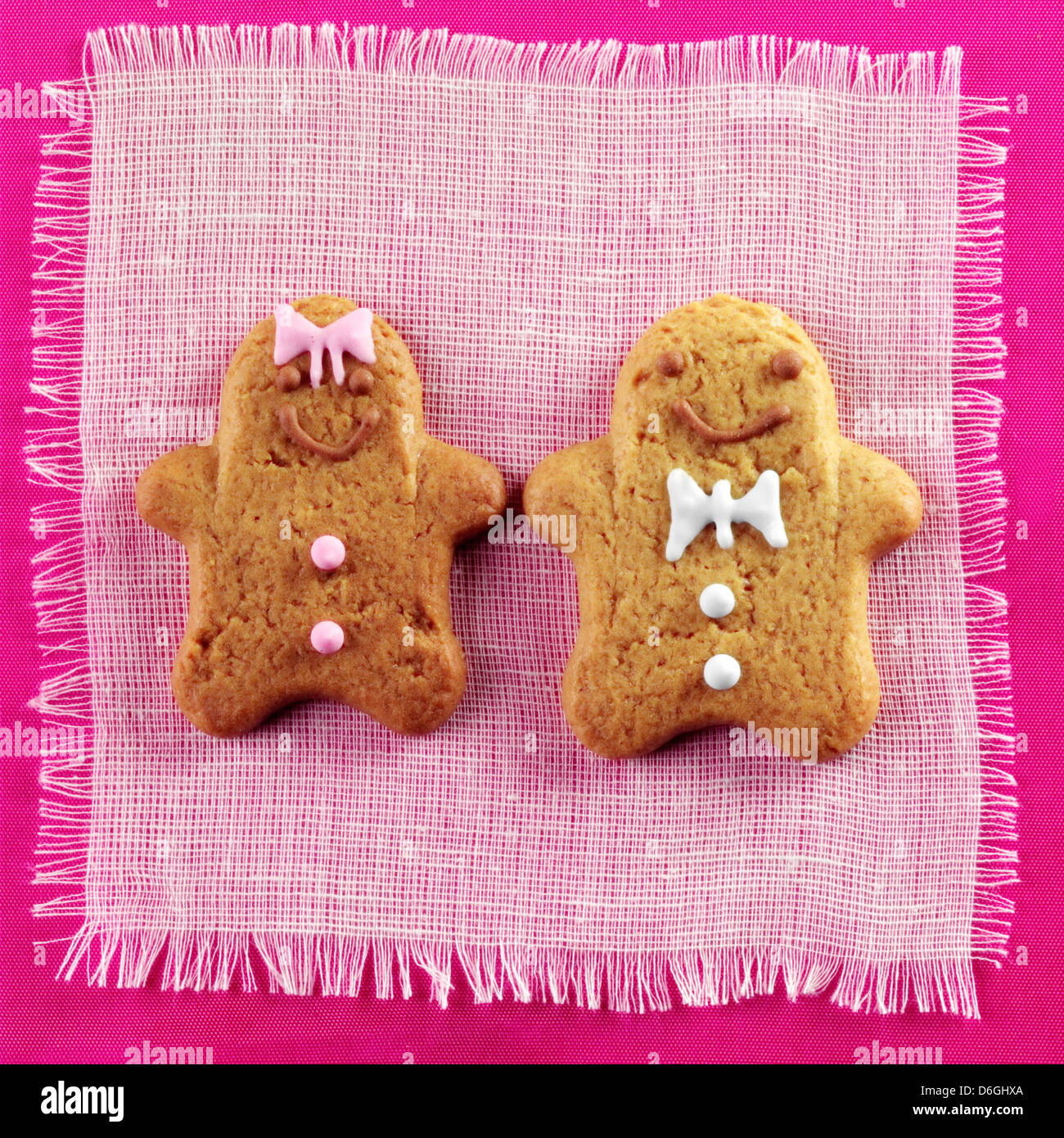 Valentine's Day Gingerbread Cookies Stock Photo - Alamy