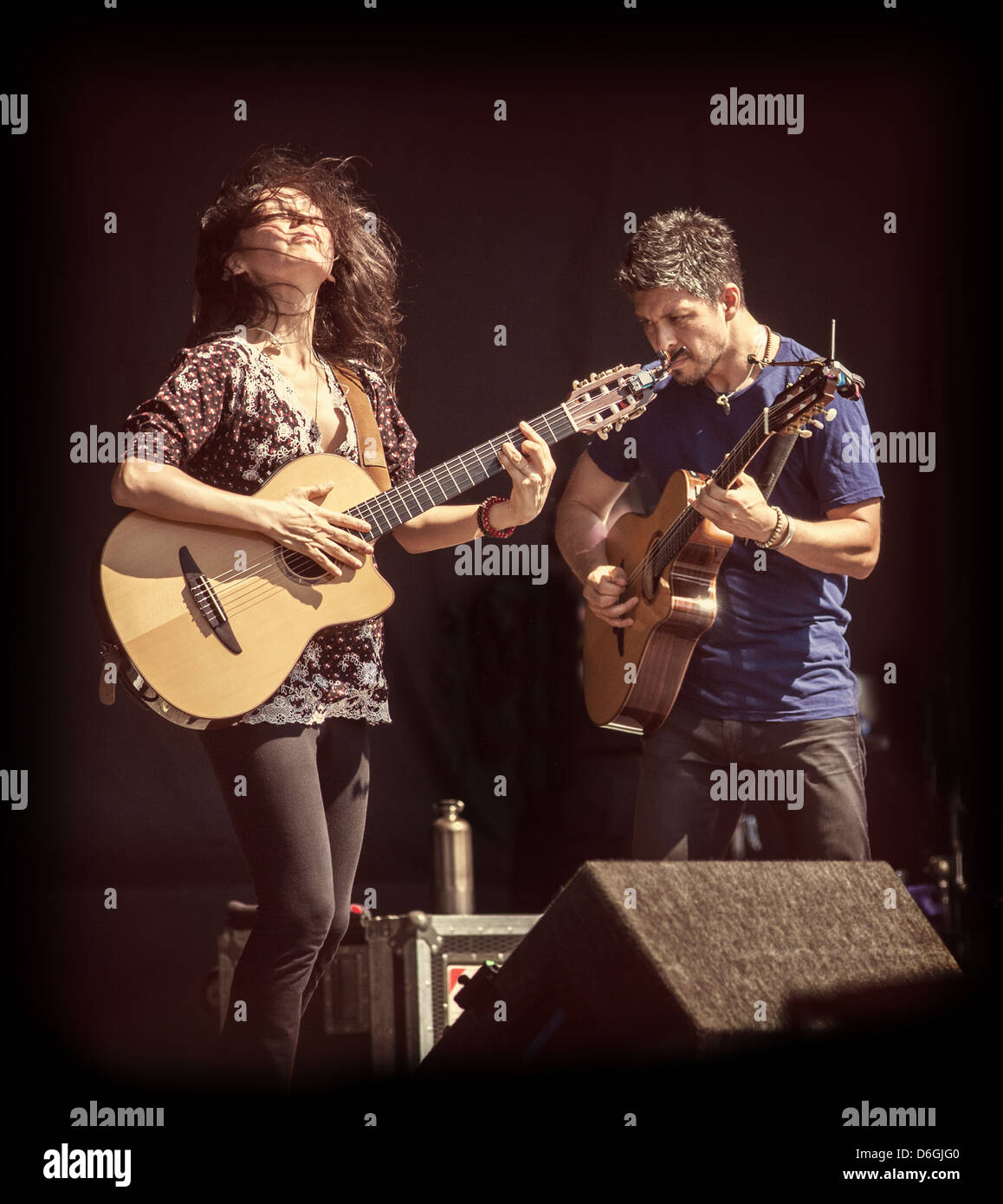 Rodrigo and Gabriela on stage at V fest Essex, UK Stock Photo - Alamy