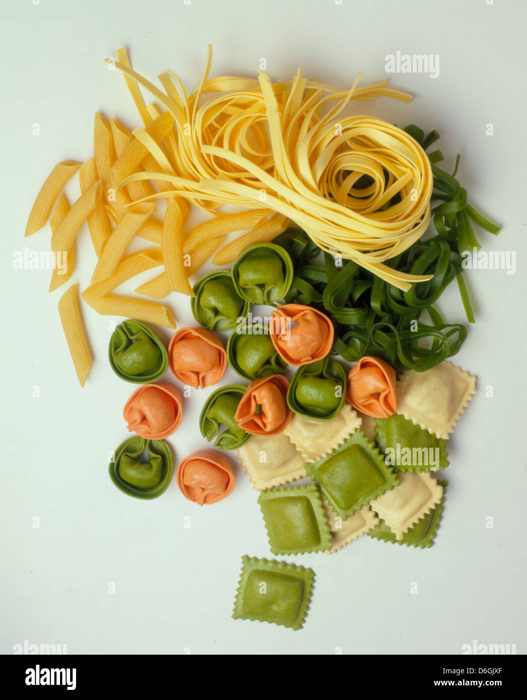 Mixed dried pasta Stock Photo - Alamy