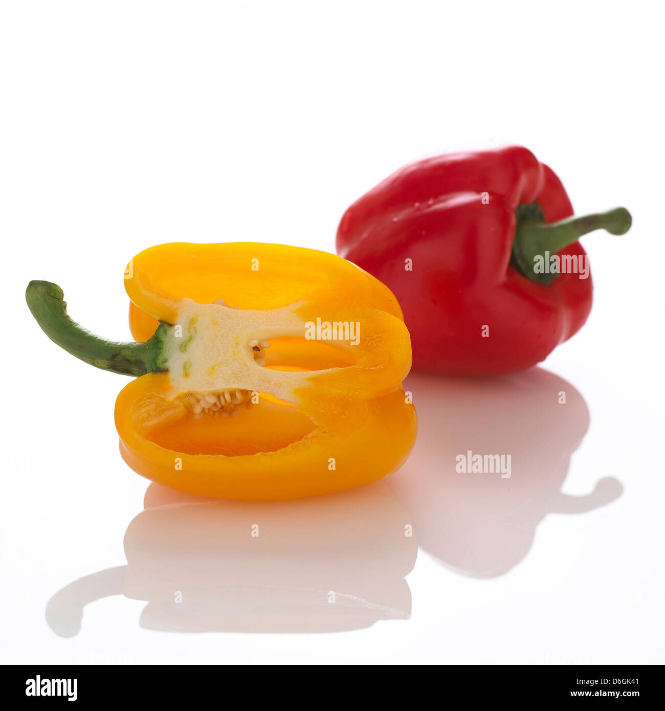 Yellow pepper cut in half hi-res stock photography and images - Alamy