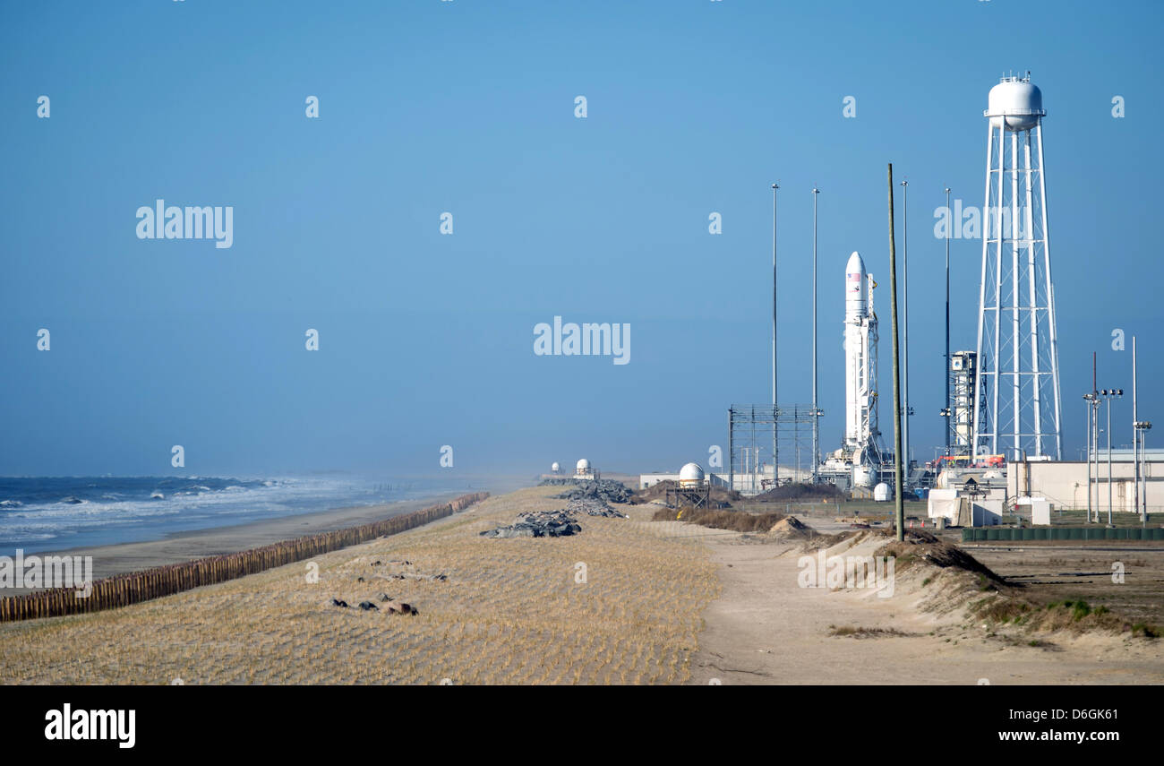 Orbital Sciences Corporation Antares rocket is seen on the Mid-Atlantic ...