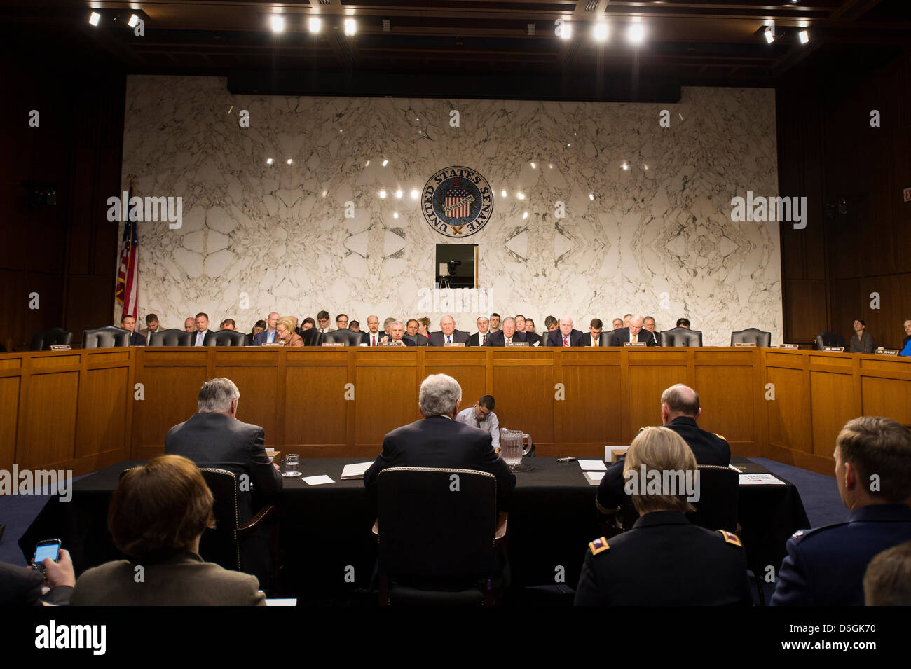 US Secretary of Defense Chuck Hagel (center) Chairman of the Joint ...