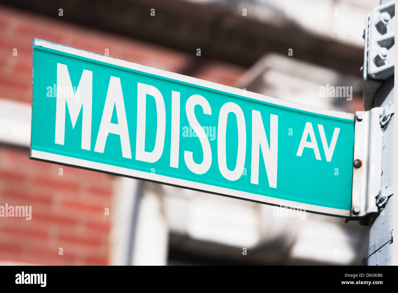 Close up of Madison Avenue sign Stock Photo - Alamy