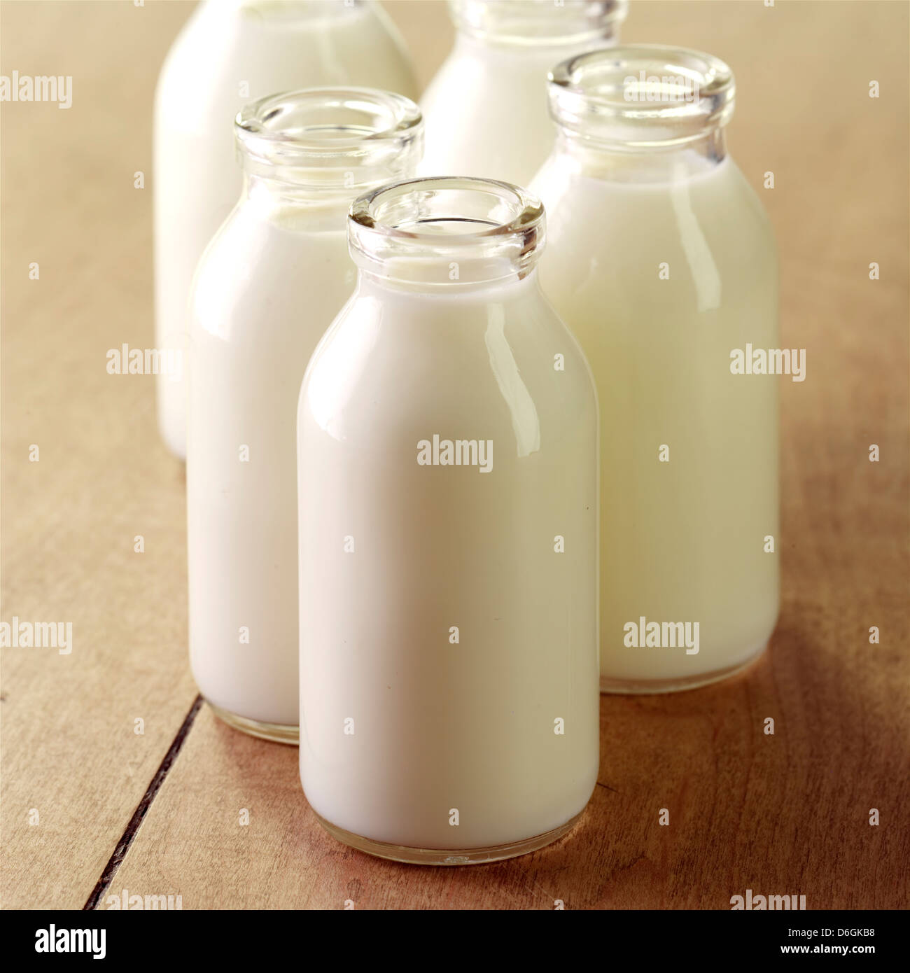 Group of Milk Bottles Stock Photo - Alamy