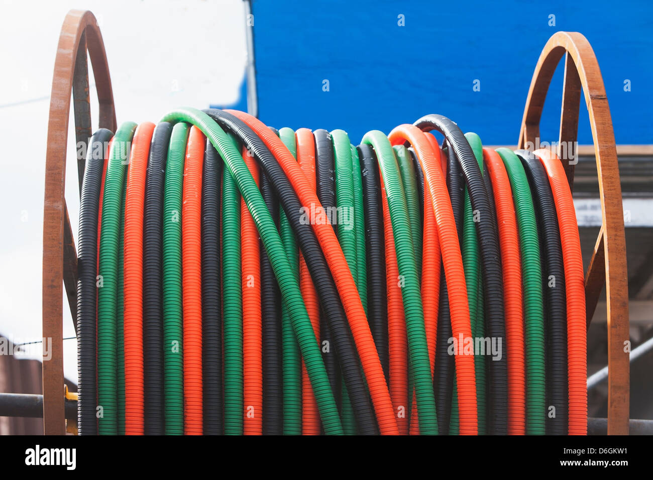 Close up of coiled hose Stock Photo - Alamy