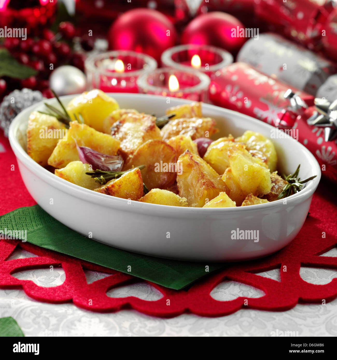 Christmas table setting herb napkin hi-res stock photography and images ...