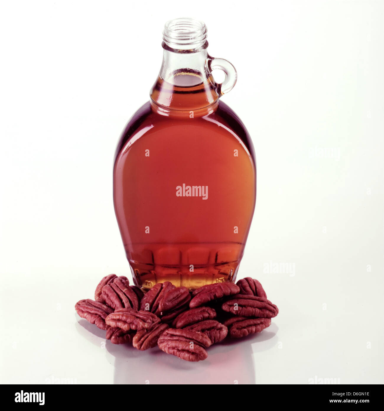 Maple Syrup with Pecans Stock Photo - Alamy